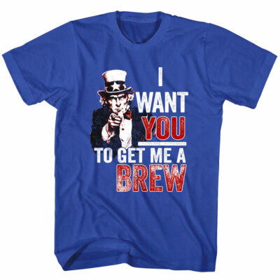 Drunk Society Uncle Sam Men's T Shirt I Want You to Get me a Brew ...