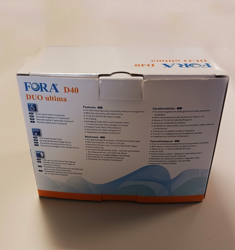 FORA D40 Duo Ultima - Blood pressure and blood glucose monitoring kit ...