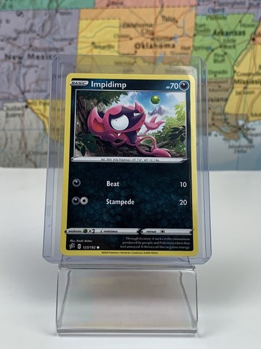SHIPS SAME DAY Pokemon Card NM/M Impidimp 123/192 Basic Dark Type 2020 ...