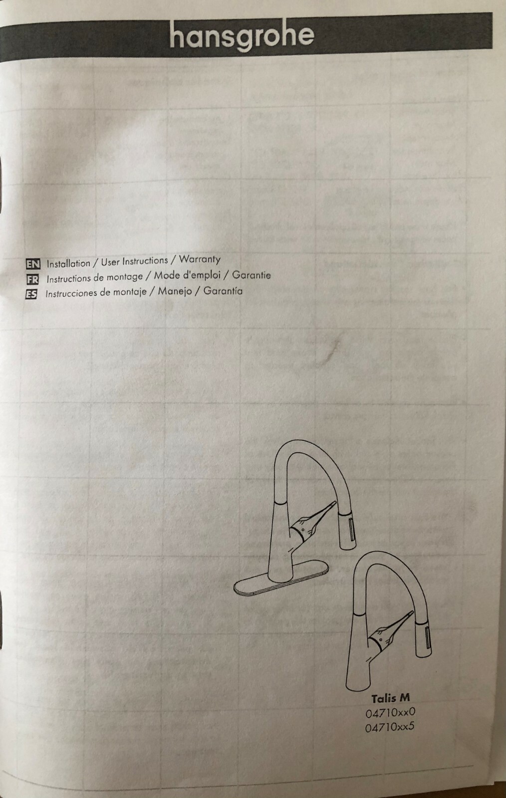 HANSGROHE 04710805 STEEL OPTIK TALIS M KITCHEN FAUCET | eBay