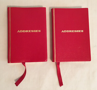 Vintage Saks Fifth Avenue Leather Address Books Made In England-FREE ...