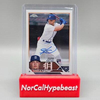 2023 Topps Chrome Baseball Steele Walker RC Base Rookie Auto RA-SW ...