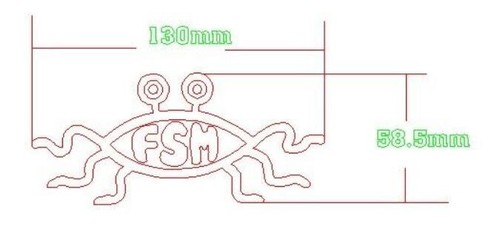 Flying Spaghetti Monster Car Badge Emblem Decal Sticker: Atheist FSM ...