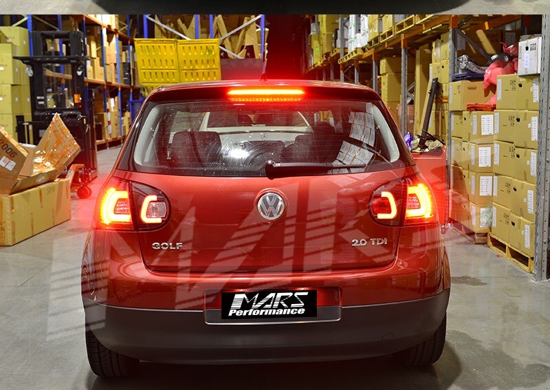 Black 3D Full LED Tail lights for VolksWagen VW Golf V 03-08 GTI GT R32 ...