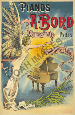 Pianos A Bord Paris vintage piano ad poster 12x18 | eBay
