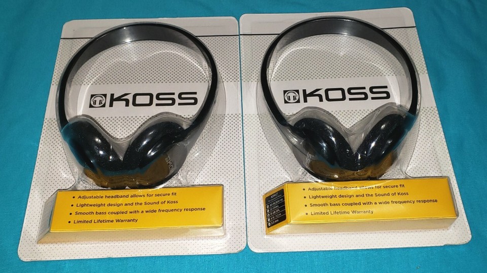 2 Koss KPH7 Lightweight Portable Headphone, Black NEW SEALED ***FREE ...