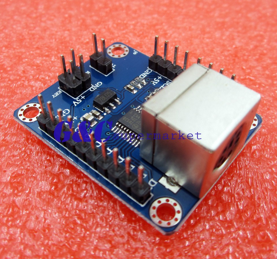 2PCS PS2 Keyboard Driver Module Serial Port Transmission Module for AVR ...