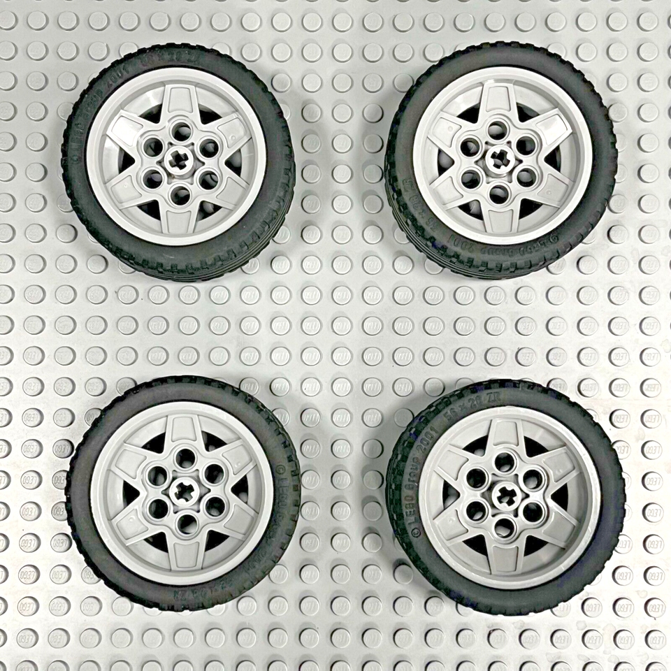 Lego Technic Wheels 56908 (43.2mm D. x 26mm) and Tires 41897 (56 x 28 ...