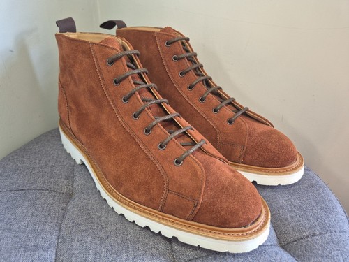 Trickers 'Ethan' Monkey Boots Brown Suede Finish UK 12 Gumlite Soles ...
