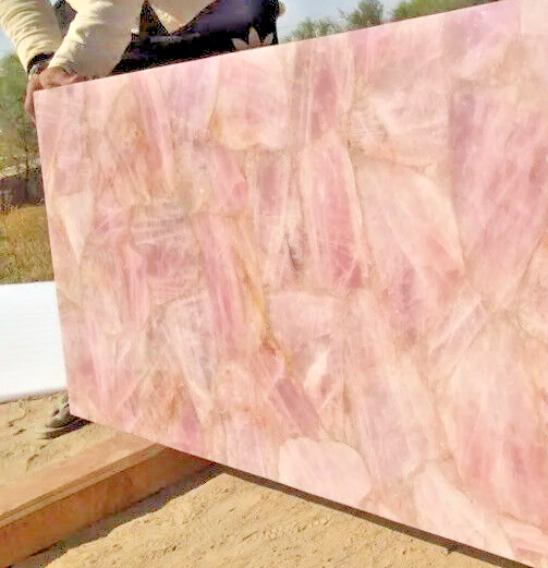 Kitchen Countertop, Rose Quartz Table Top, Quartz Center Slab Top, Home ...