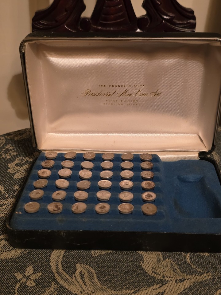 Franklin Mint Sterling Silver Mini Miniature Coin Set First Edition 36 ...