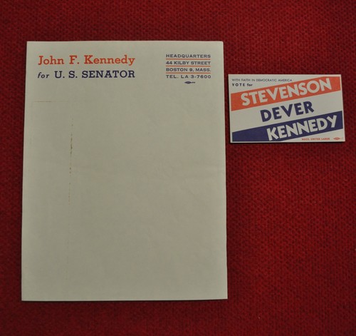 John Kennedy Massachusetts US Senator Political Poll Card & Stationery ...