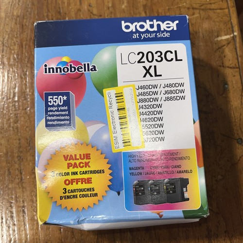 Genuine Brother LC2033PKS LC203CL XL High Yield Ink Cartridges Exp 01/ ...