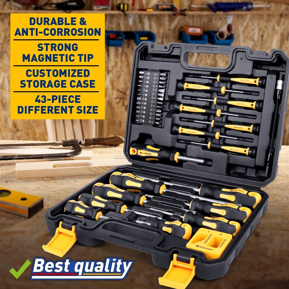 Amartisan Magnetic 43-in-1 Set Premium 6150 Chromium Vanadium Steel ...