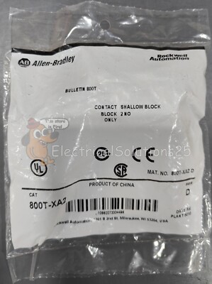 NEW ALLEN BRADLEY 800T-XA2 CONTACT SHALLOW BLOCK 2 NO CONTACTS - FREE ...