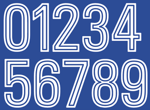 Felt 1970's 80's Football Shirt Soccer Numbers Heat Print Football ...