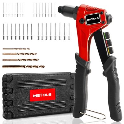 Rivet Gun Kit with 200 Blind Rivets(04/07/2024 Upgraded) Pop Rivet Gun ...
