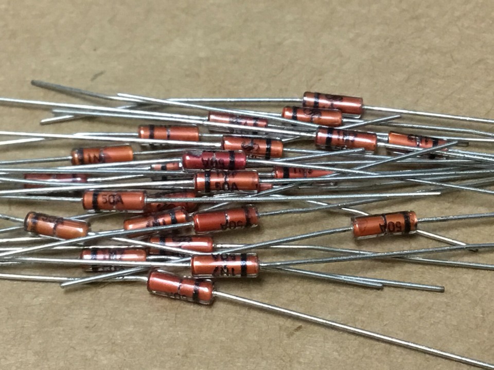 (24 PC) SOLID STATE 1N750A Zener Diode, Two Terminal, 4.7 Volt, 5%, DO ...