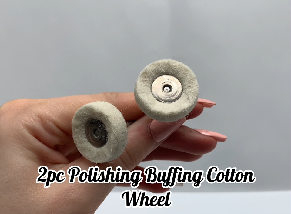2 pc Polishing Buffing Wool Cotton Wheel Brush for Drill Rotary Tool ...