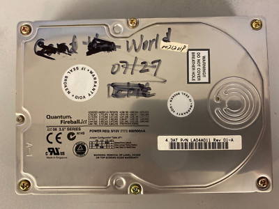QUANTUM Fireball 4.3GB HDD, P/N LA04A011 | eBay