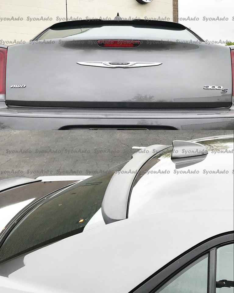 FOR 2011+ CHRYSLER 300 300S 300C SRT V STYLE GLOSSY BLACK REAR ROOF ...
