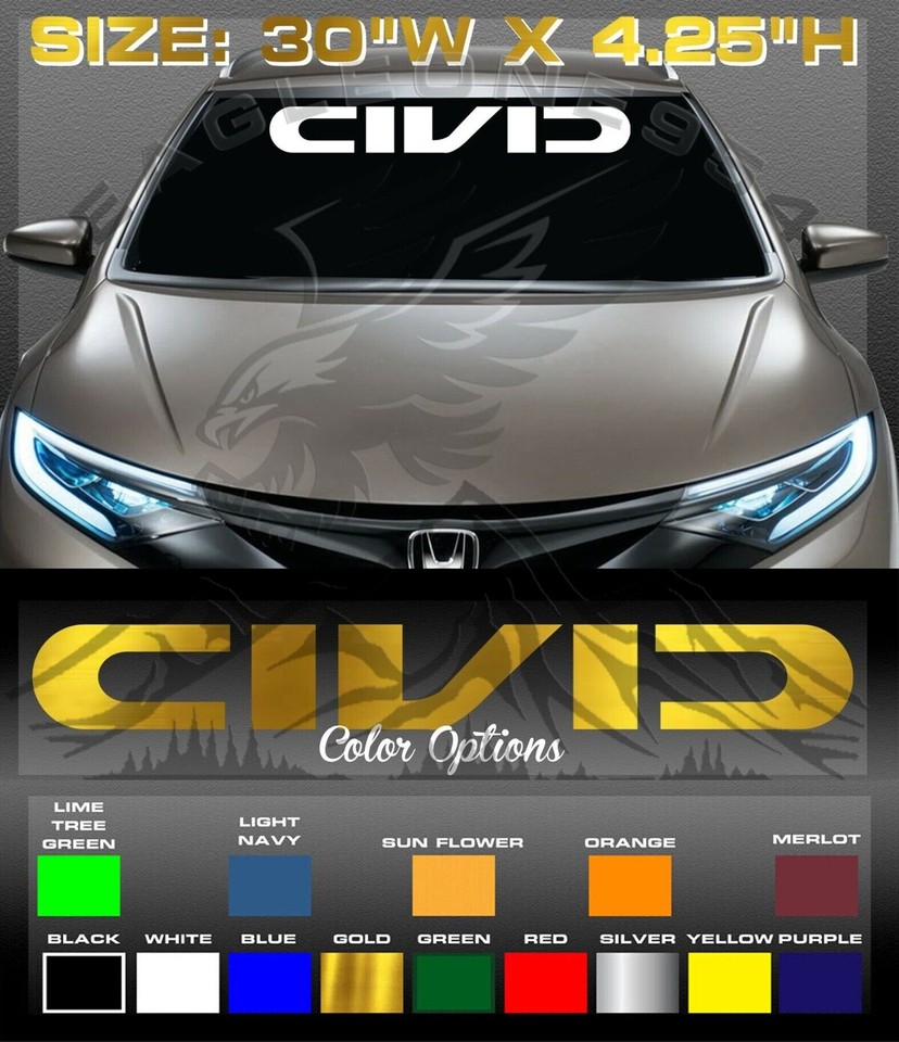 JDM Windshield Vinyl Decal Racing Sticker WHITE COLOR #2111 | eBay