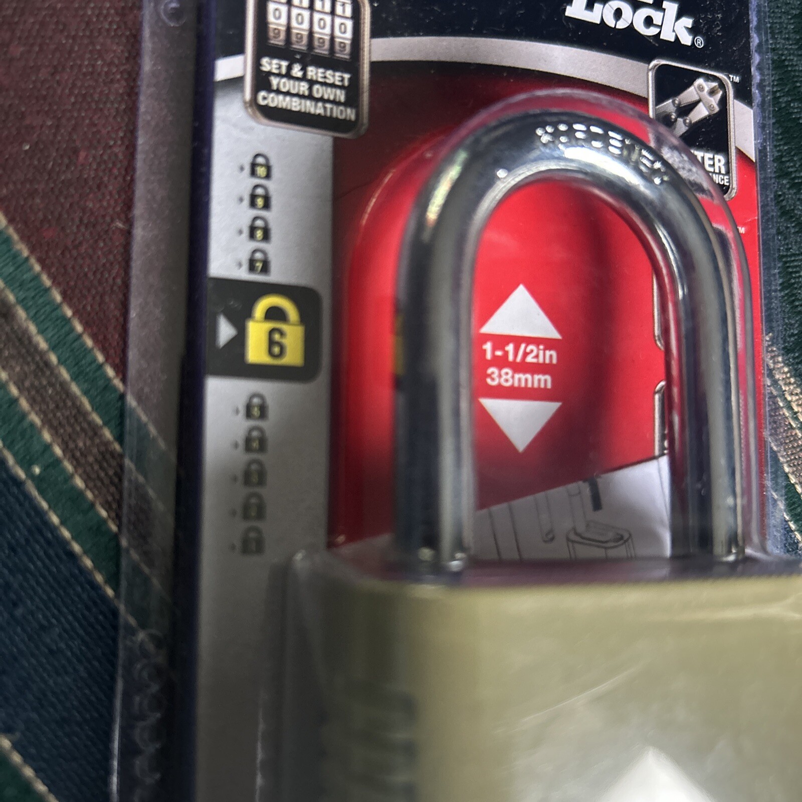(2) Master Lock 1-1/2in Padlock Set & Reset Your Own 4 Digit ...