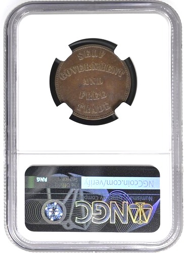 1857 Canada Prince Edward Island 1/2 Penny Token, NGC XF Det. Charlton ...