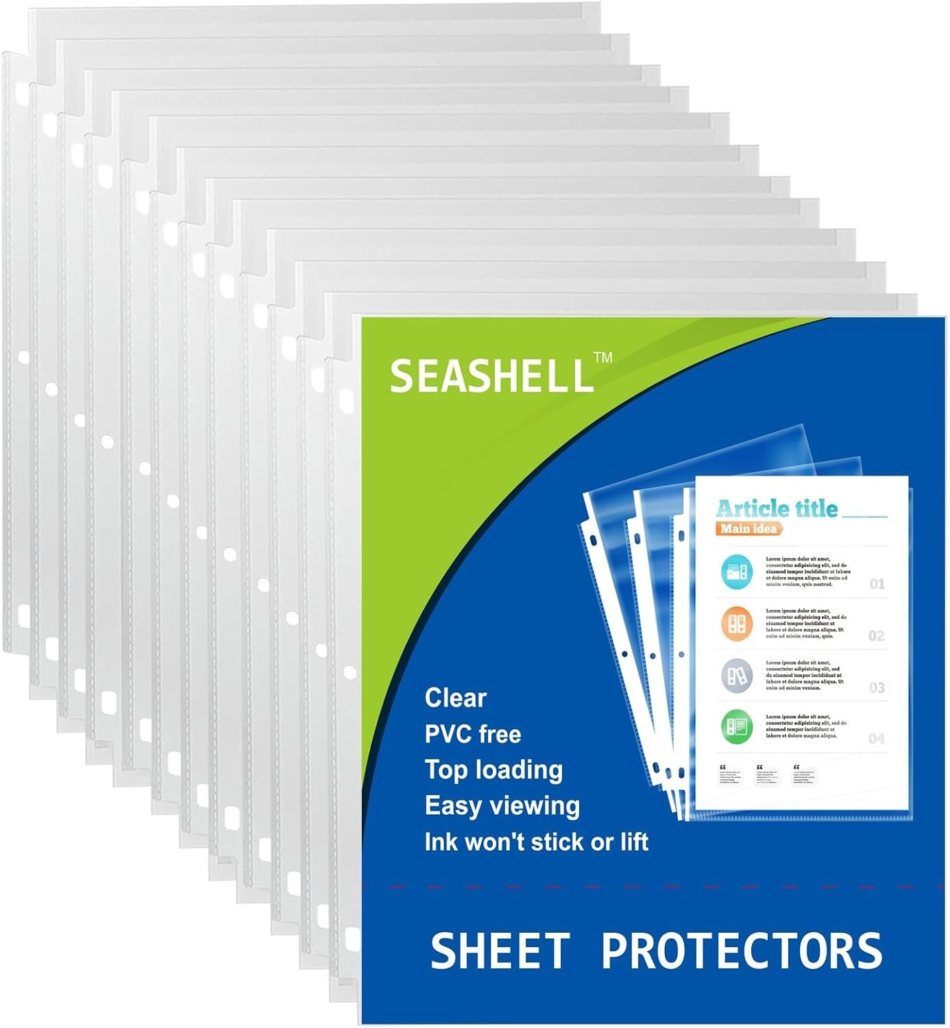 200 Pack Heavy Duty Sheet Protectors 8.5 X 11,Clear Paper Protectors ...