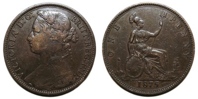 Victoria Penny 1875, narrow date | eBay