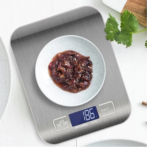 Lcd Kitchen Scale Stainless Steel 0 5 Kg Measurement Weight Ingredients ...