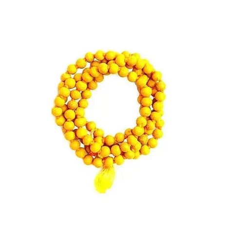 TURMERIC MALA HALDI MALA 108+1 BEADS JAPA MALA YOGA MEDITATION ROSARY ...