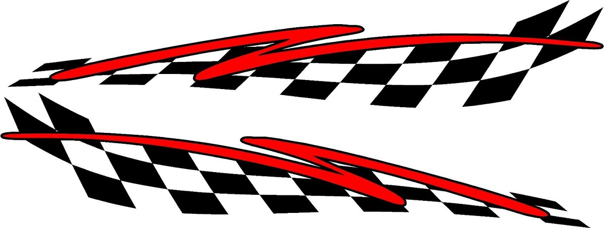 Checkered Flag Vinyl Decal Flag Banner Checkered: Over 17,066