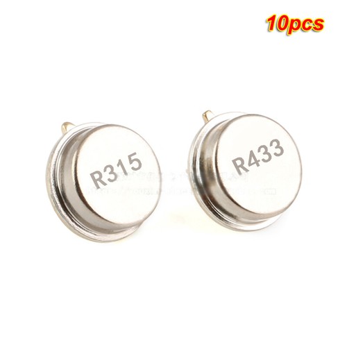 10PCS DIP R315A 315Mhz/R433A 433Mhz round tripod surface acoustic ...