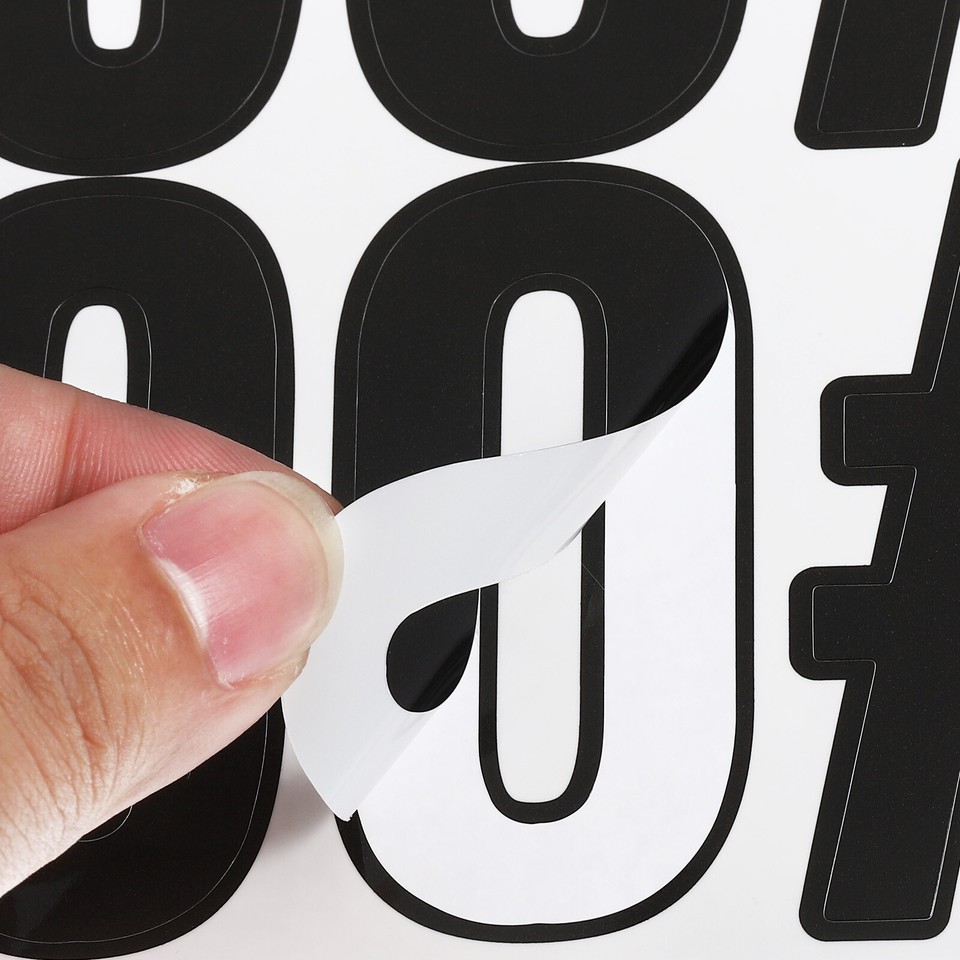 Alphabet Letters Numbers Stickers, 6 Sheets Self Adhesive Large Decal ...