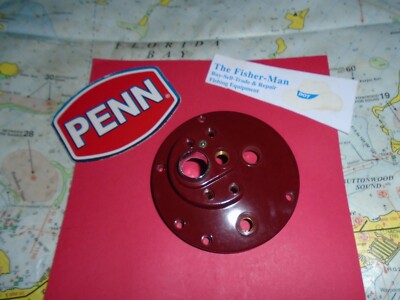 PENN 209M MAROON SIDE SIDE PLATE RED PENN REEL PART 1-209 PENN USA REEL ...