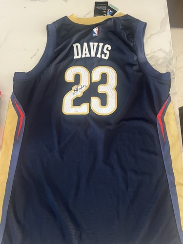 ANTHONY DAVIS SIGNED AUTO NEW ORLEANS PELICANS BLUE JERSEY JSA ...