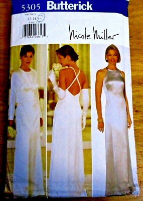 BUTTERICK SEWING PATTERN NO. 5305 LADIES EVENING GOWN SIZE 12,14, 16 ...