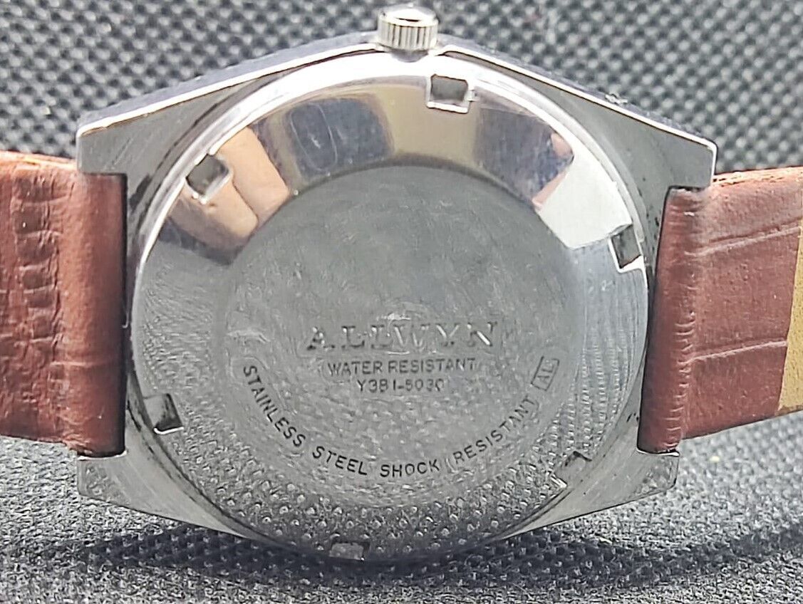 Rare Vintage Allwyn Y381-5030 Automatic Movement D/D Dial Men's Wrist ...