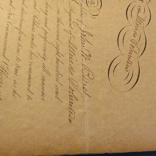 Civil War Promotion Warrant To Orderly Sergeant Of Co. C. 105TH ...