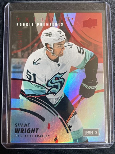 Shane Wright 2022-23 Upper Deck Trilogy Rookie Premieres Level 3 Red RC ...