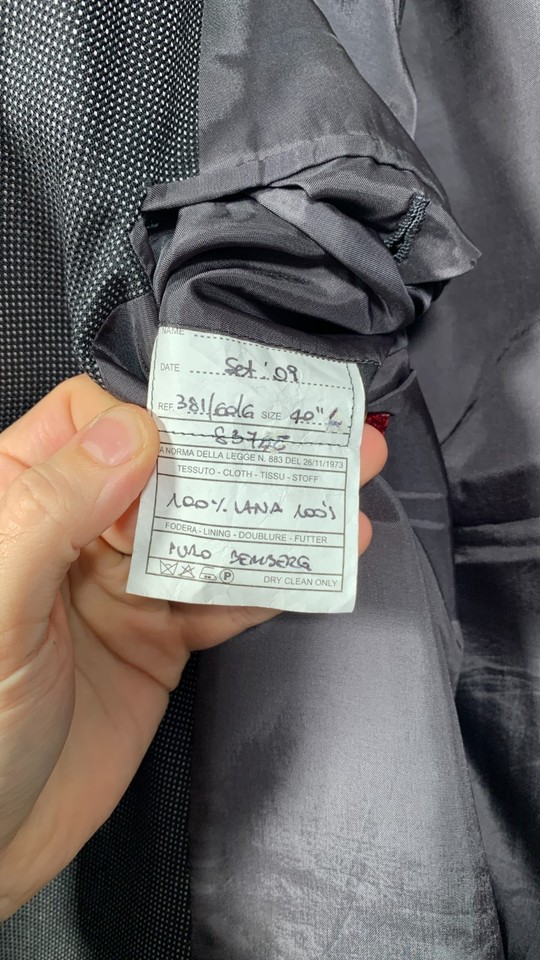 Huntsman Savile Row Suit 40L W36 L32 Grey Wool Double Breast Side ...