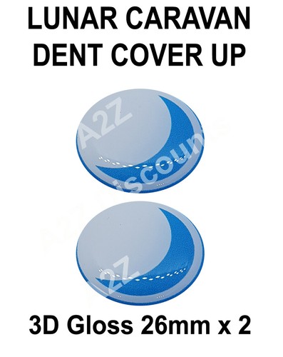 2 Lunar Caravan Small Dent Covers 3D Gloss Stickers 26 Dent covers ...