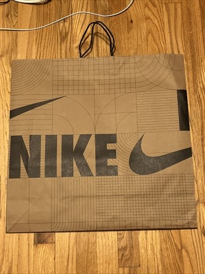 NIKE Iconic Swoosh Brown Recycled Paper Shopping Bag Brand New Giant ...