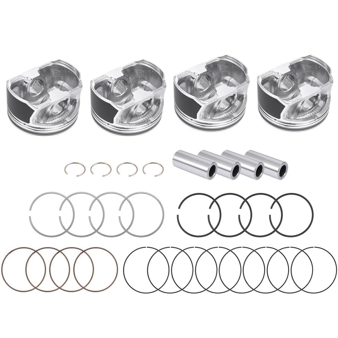 Engine Piston & Pin & Snap Ring Kit For 2010-2019 Hyundai Sonata Kia ...