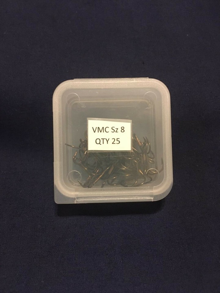 Split Shank / Split Treble / Clip in Treble Hooks Size 8 (25 Hook Pack ...