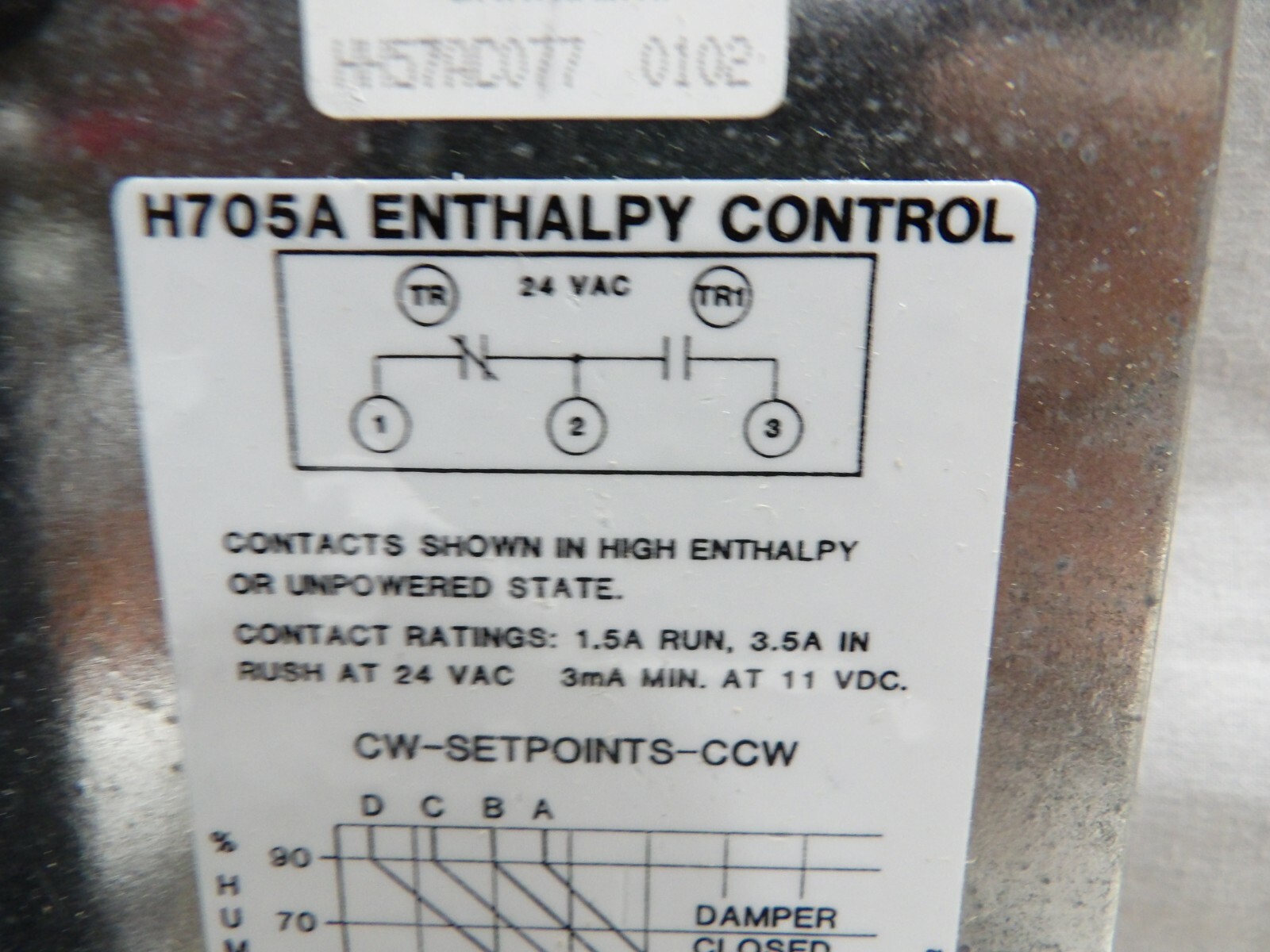 Honeywell Solid State Enthalpy Control Economizer HH57AC077 | eBay