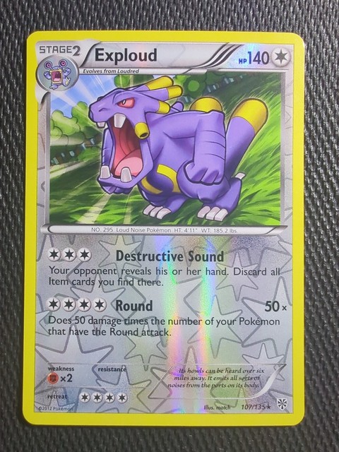 Pokémon TCG Exploud Black and White Plasma Storm 107/135 Reverse Holo ...