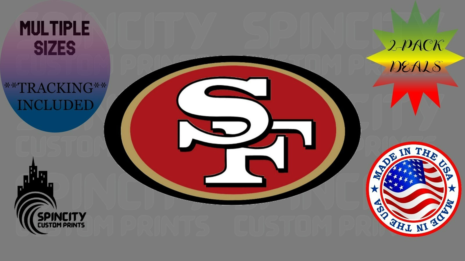 San Francisco 49ers Football Car Window Vinyl Decal Graphic Sticker | eBay