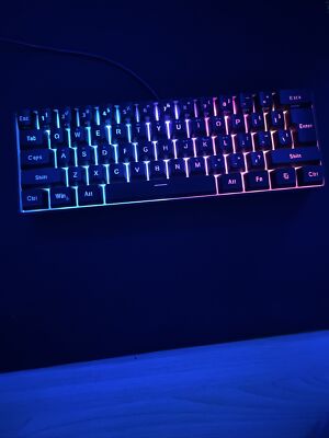 Snpurdiri 60% Wired Gaming Keyboard, RGB Backlit Ultra-Compact Mini ...